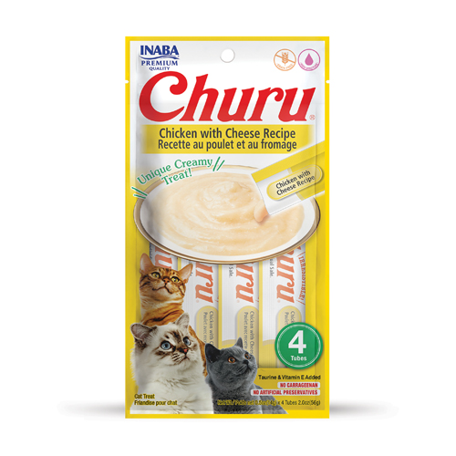 Churu crème pour chat au poulet et fromage – 4 x 14 g